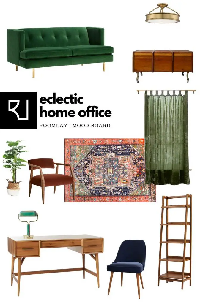 Eclectic Home Office Design Ideas with 8 Illustrated Layouts - Roomlay